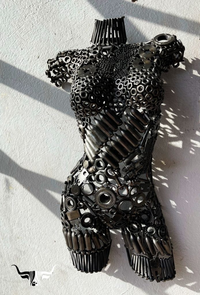 Capsules Sculpted Metal Torso – A Unique Industrial Art Piece – Custom ...